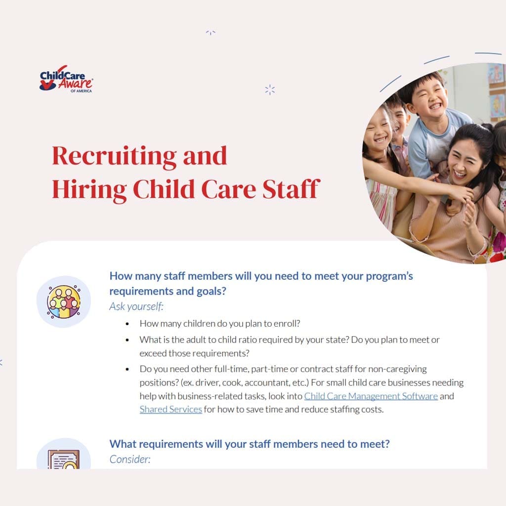 Recruiting and Hiring Staff - Child Care Aware® of America