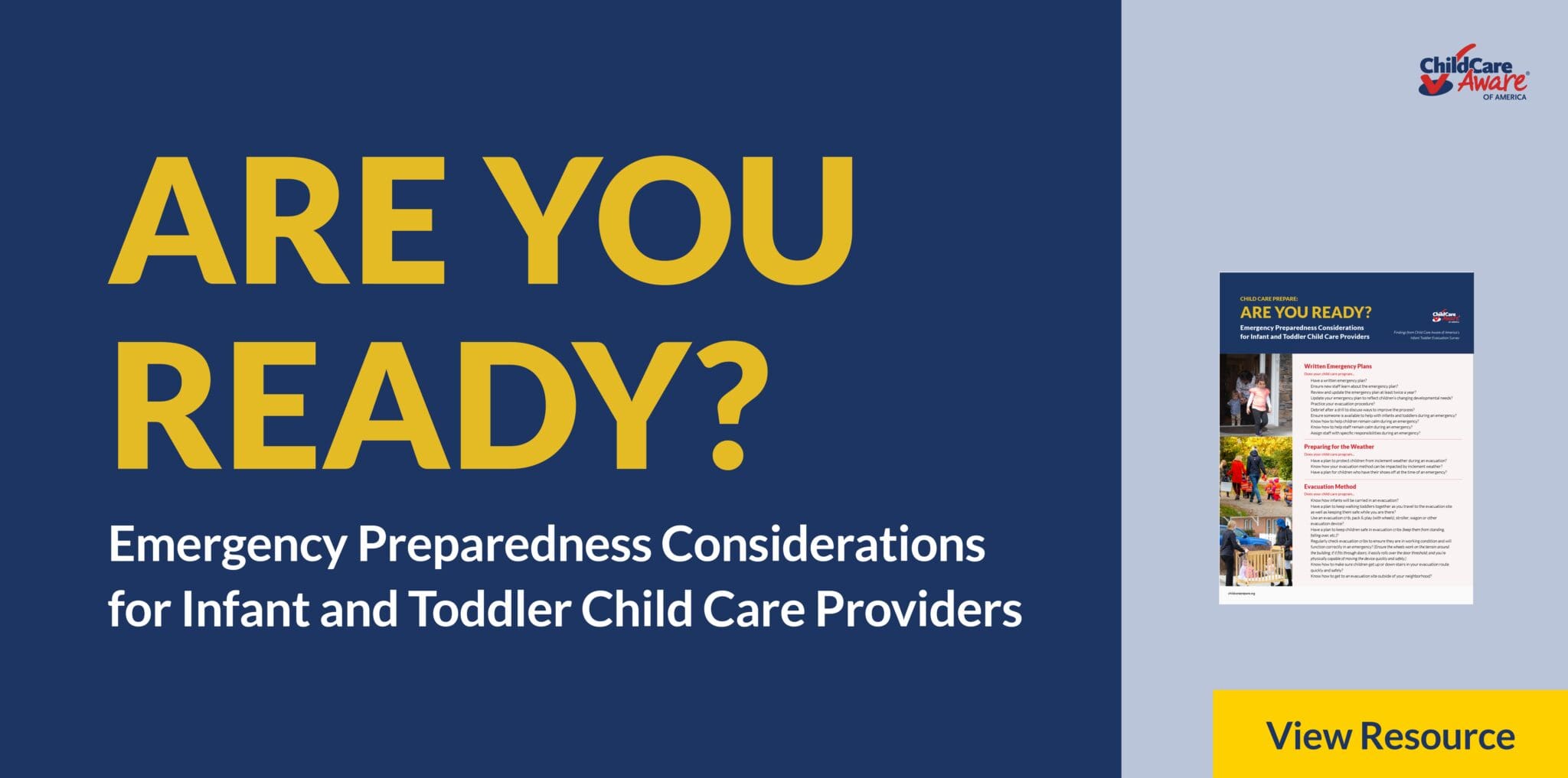 Infant and Toddler Emergency Preparedness - Child Care Aware® of America