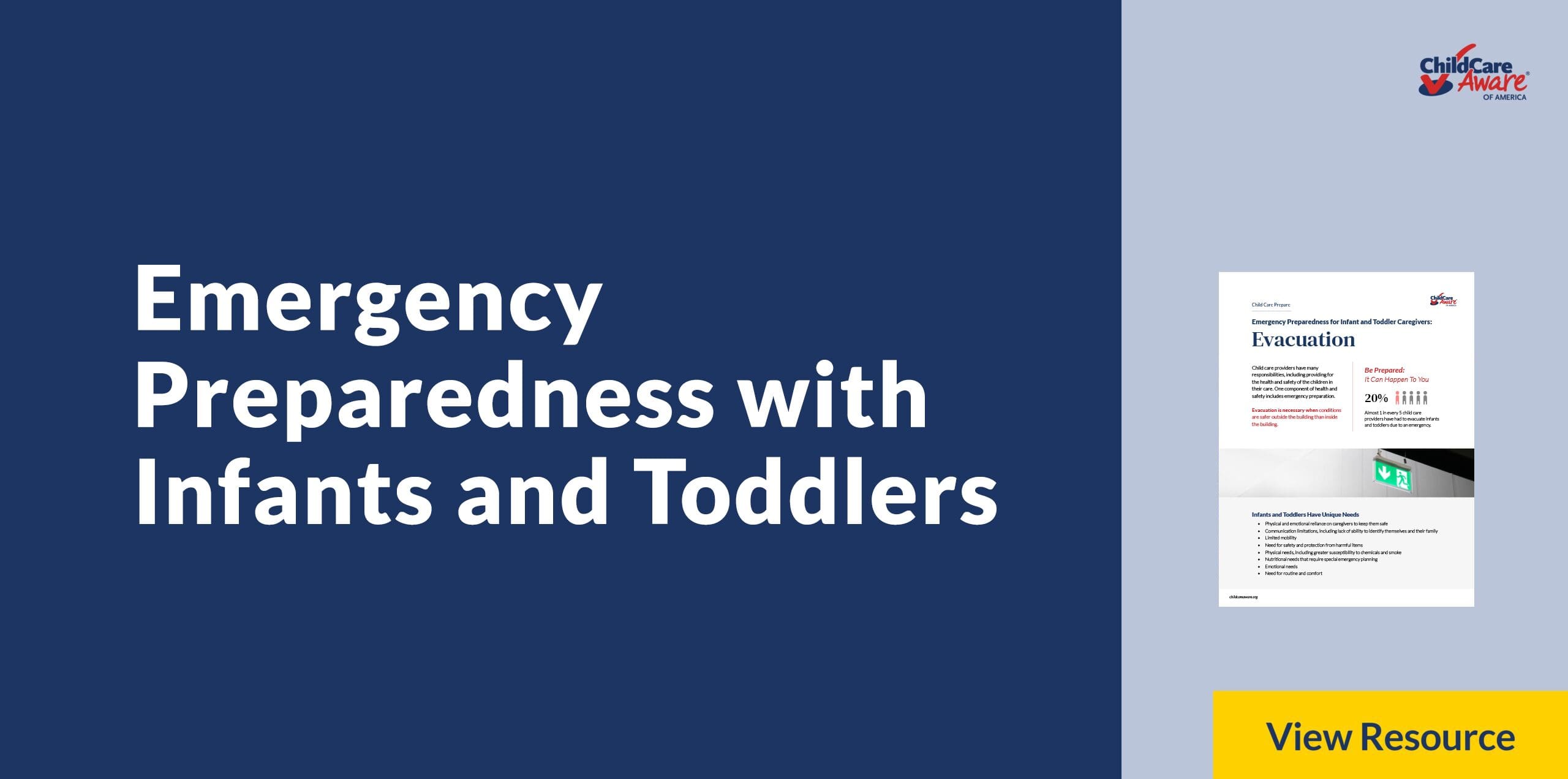 Infants & Toddlers in Emergencies - Child Care Aware® of America